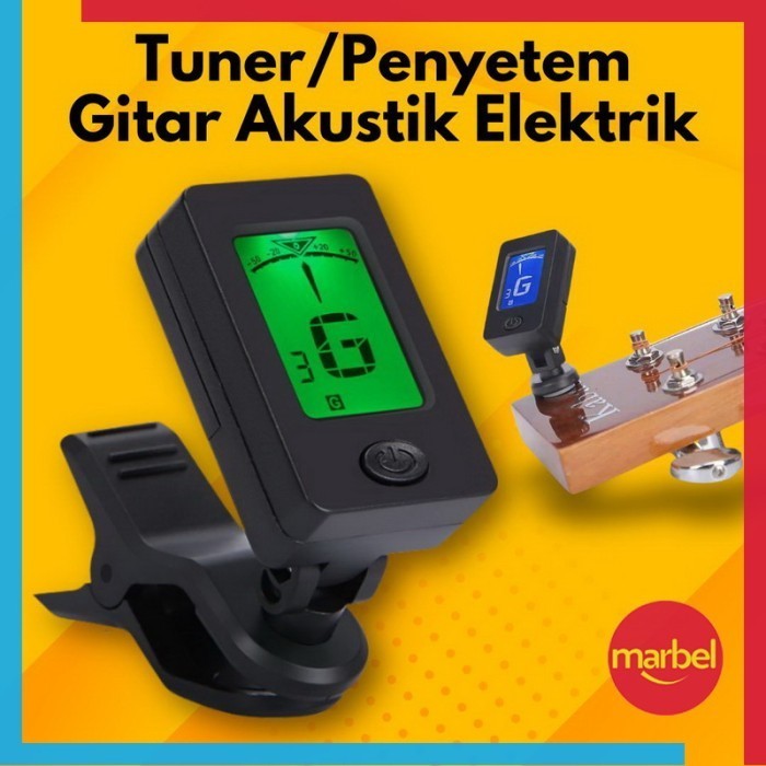 Jual Tuner Alat Stem Gitar Bass Biola Akustik Elektrik Digital Model ...