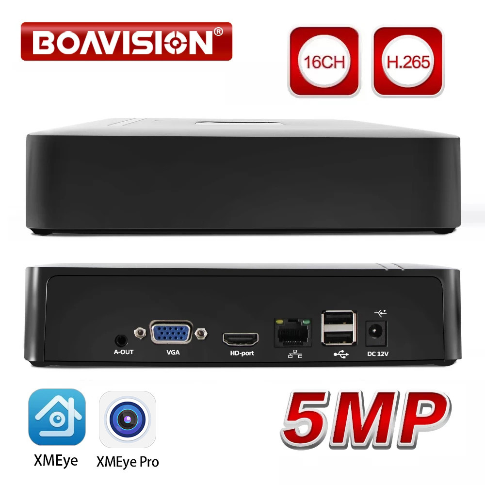 Jual Mini CCTV NVR 16CH 5MP 1080P H.265 Video DVR Video Recorder For ...