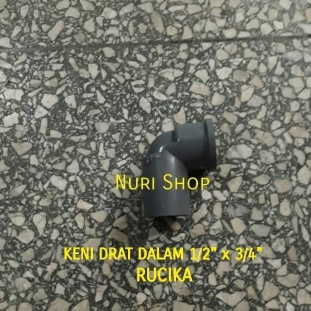 Jual Knee Drat Dalam/ Faucet elbow/ Keni/ knie /kenie / Elbow Drat Dalam 1/2" x 3/4" AW RUCIKA ...