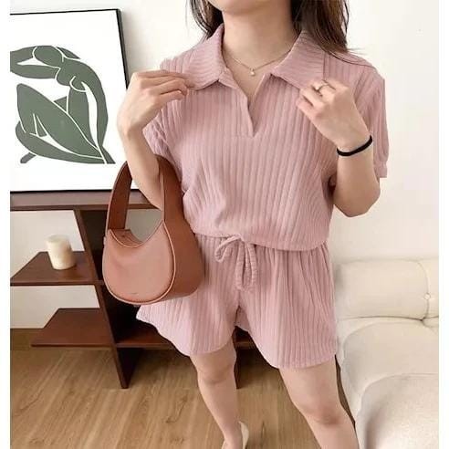 Jual Setelan Wanita Crop Siera One Set Korean Style Wanita Kekinian Setelan Knit Terbaru 2024 ...