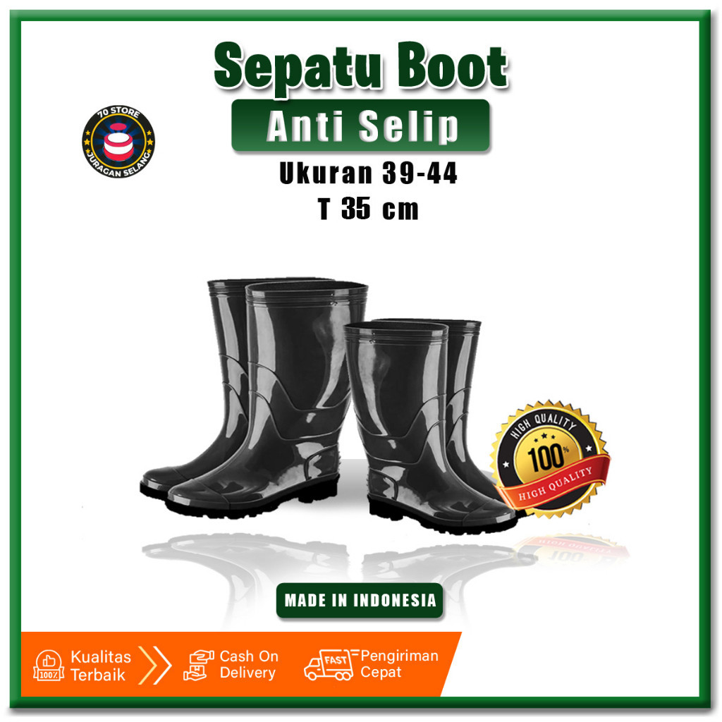Jual SEPATU BOOTS PRIA WANITA TINGGI 35 CM 100% ORIGINAL SEPATU BOOTS ...