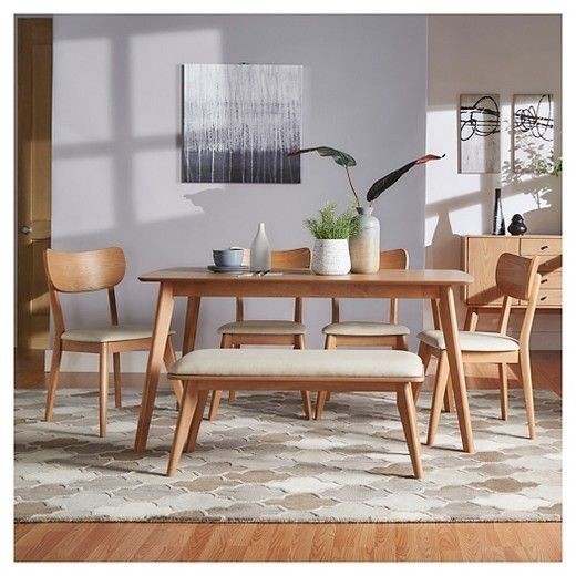 Jual Meja Makan Set 4 Kursi 1 Bangku Kayu Jati. meja kursi cafe, meja makan minimalis modern ...