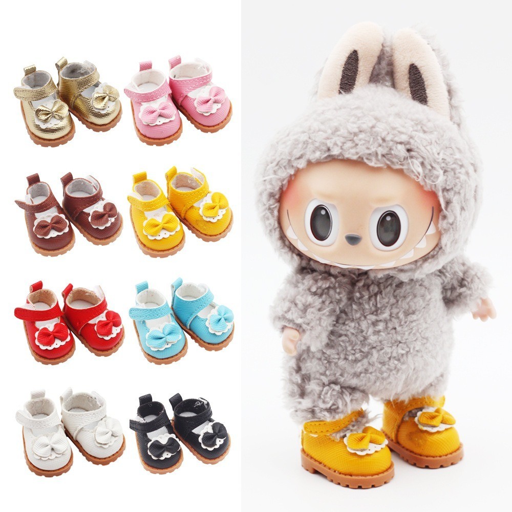 Jual Doll Leather Shoes Labubu Bow Shoes for 17cm Labubu 10cm EXO ...