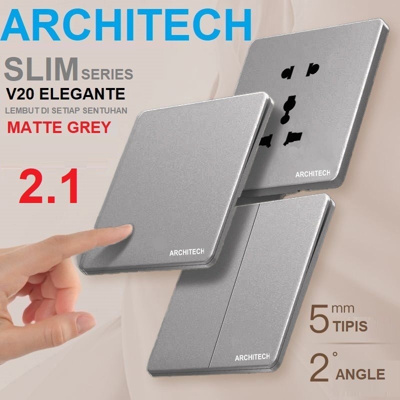 Jual ARCHITECH SAKLAR LISTRIK / SAKELAR LAMPU ARCHITECH ELEGANTE V20 ...