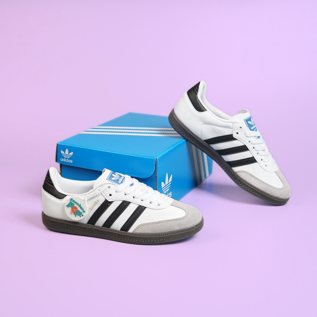 Jual Adidas Samba OG Cloud White Black Gum Sepatu Samba original 100% ...