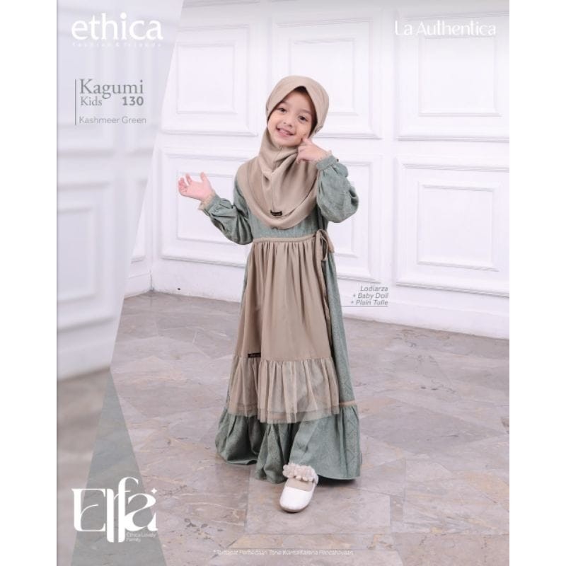 Jual Sarimbit Elfa Gamis One Set Hijab Anak Perempuan Bahan Baby Doll ...