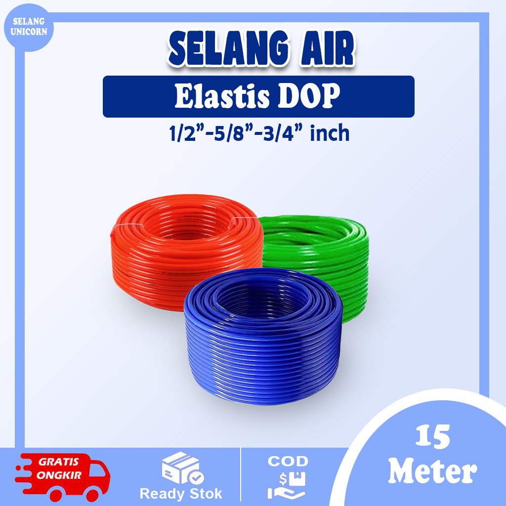 Jual SELANG AIR ELASTIS DOP 1/2 5/8 3/4 INCH 5 - 15 METER SELANG PENYIRAM TAMAN TANAMAN ...