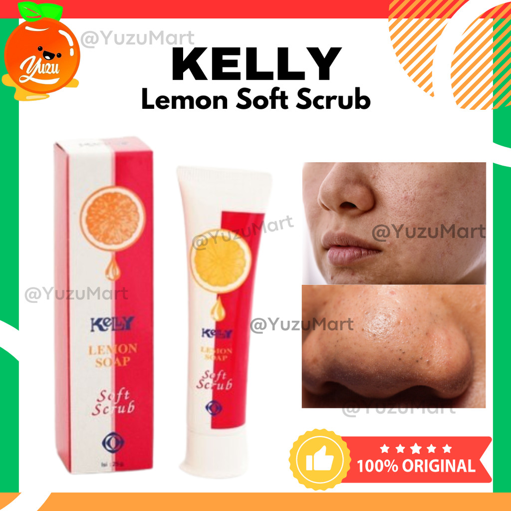 Jual Kelly Lemon Soft Scrub 75gr - Kelly Scrub Wajah - Lemon Scrub ...