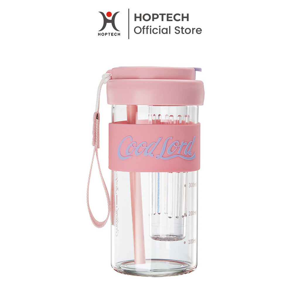 Jual Hoptech - Botol Minum Kaca Infused Water Teh Tumbler Aesthetic ...