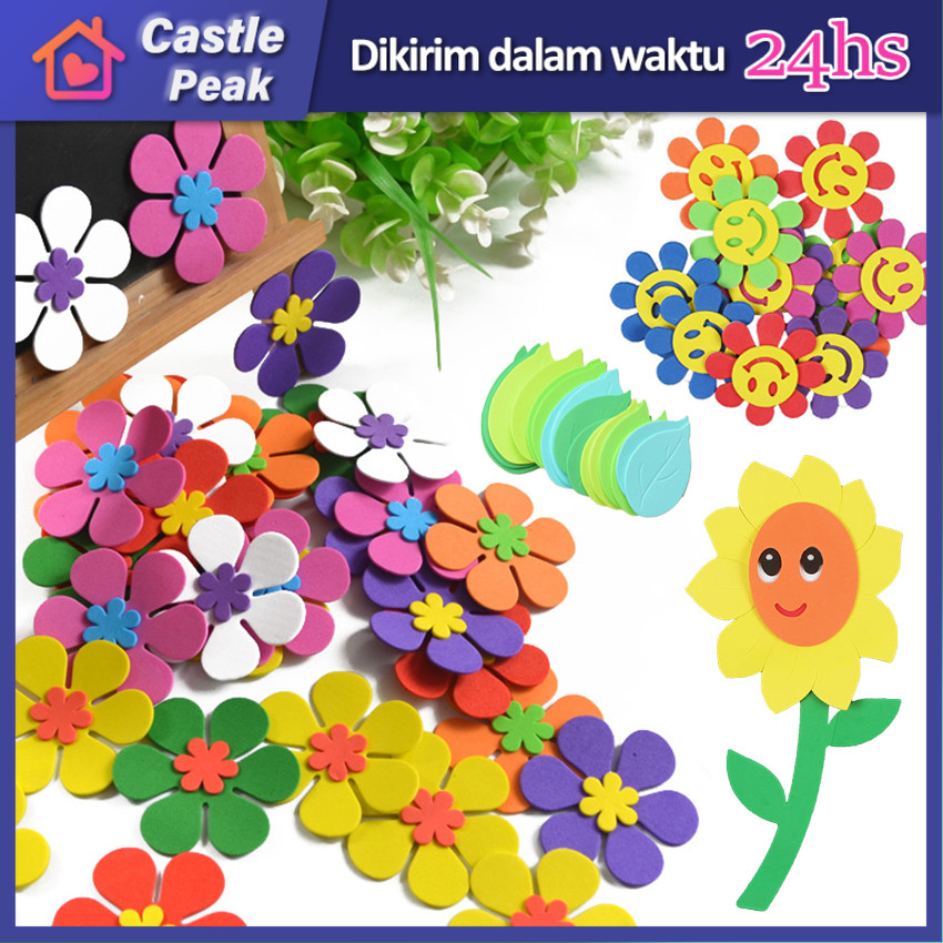 Jual Stiker Dinding Foam EVA 3D / Bunga Kelas Rumah Handmade / DIY ...