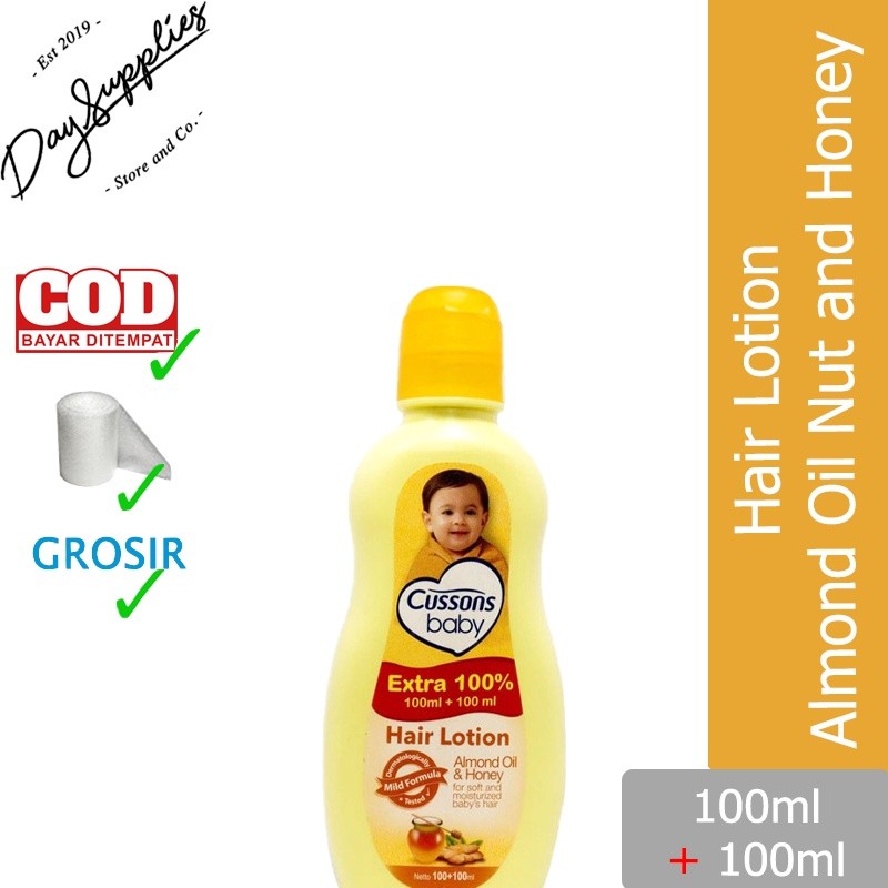 Jual Cussons Baby Hair Lotion ALMOND OIL & HONEY 200mL (100mL + 100mL ...