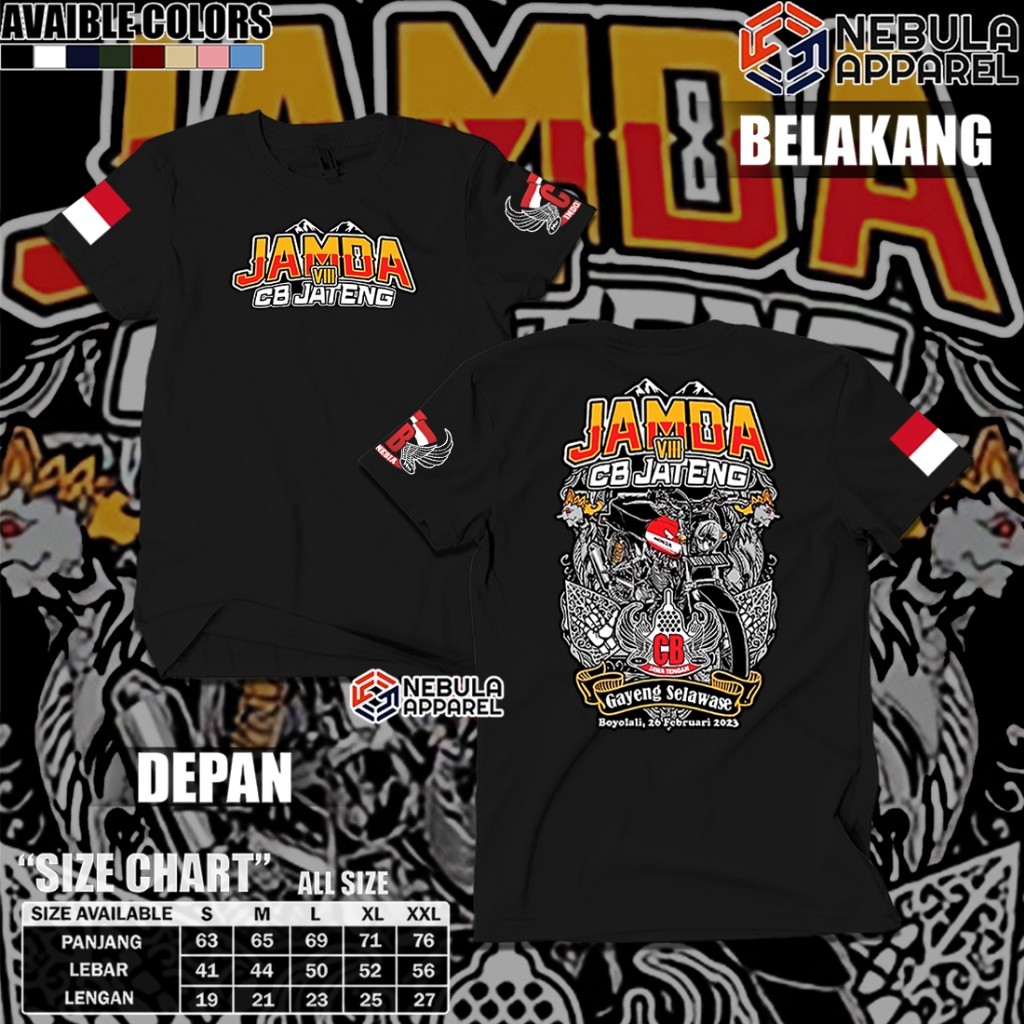 Jual KAOS JAMDA CB JATENG VIII - KAOS JAMDA JATENG TERBARU 2023 - KAOS ... Jual KAOS JAMDA CB JATENG VIII - KAOS JAMDA JATENG TERBARU 2023 - KAOS ...