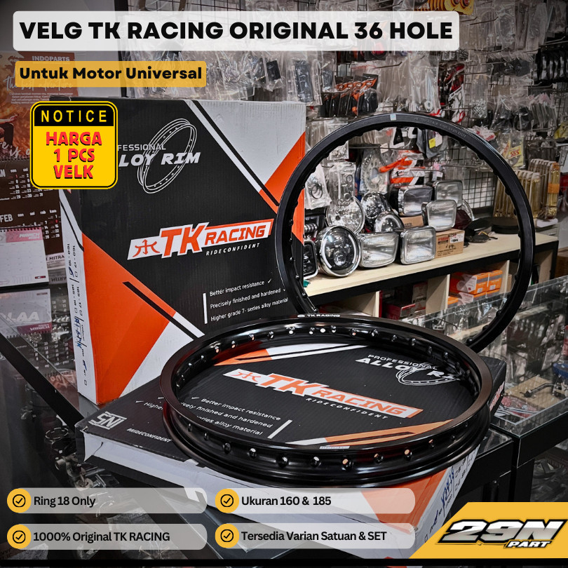 Jual RIM TK RACING VELG TK RACING HITAM 18-160 / 18-185 / 18-215 ...