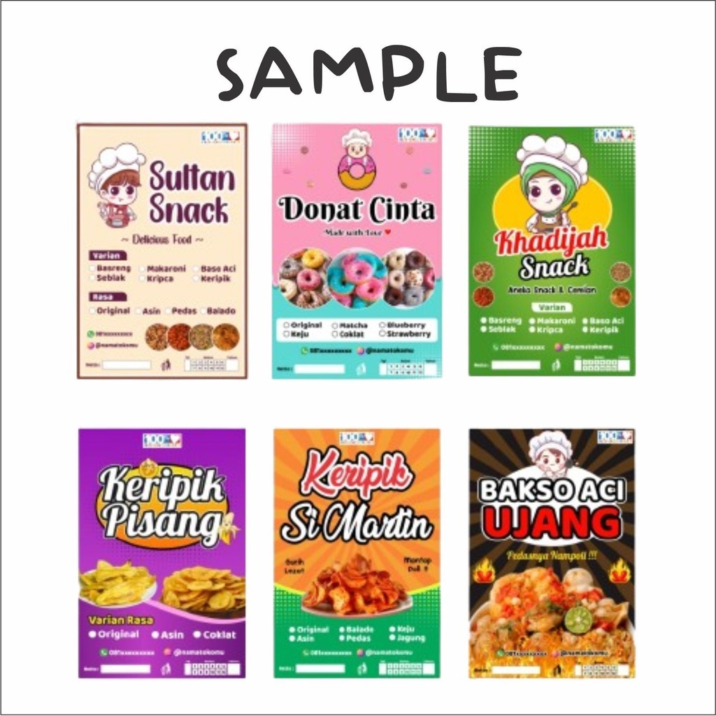 Jual Stiker Label Makanan Custom Sticker Label Kemasan Minuman Jamu ...