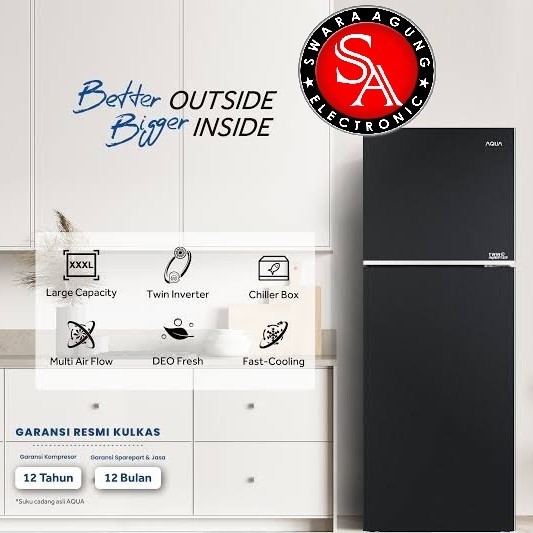 Jual Kulkas 2 Pintu 333 Liter Inverter AQUA Type : AQR-395IM (Khusus ...