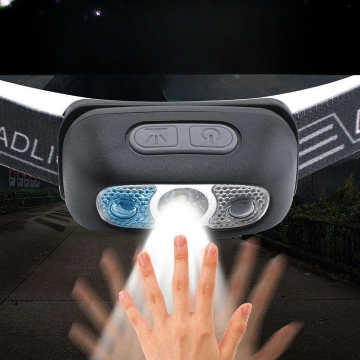 Jual Headlamp Senter Kepala LED Dengan Sensor Gerak On Off Motion ...