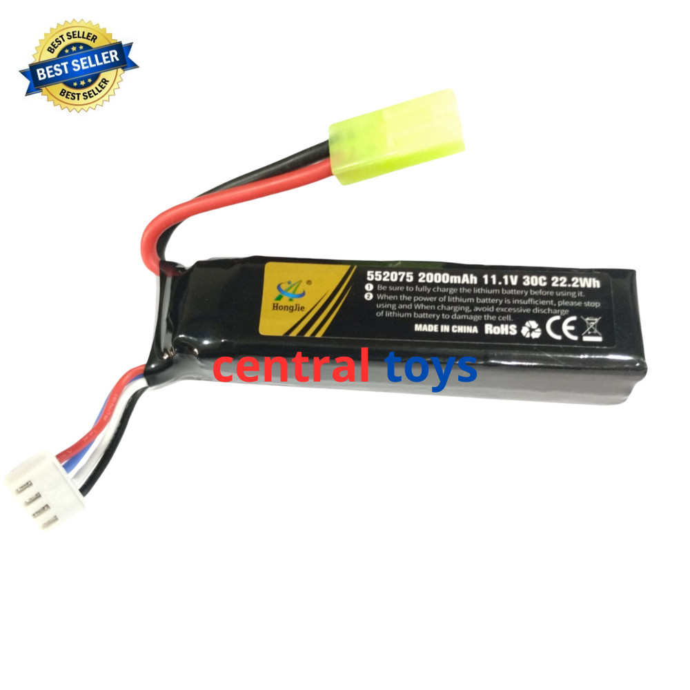Jual baterai lipo 3s 11.1v 2000mAH mini TAMIYA mainan airsoft rc plane | Shopee Indonesia
