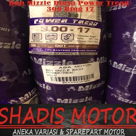 Jual Ban Motor Merk Mizzle Biasa Tipe Power Tread Ukuran 300 Ring 17 ...