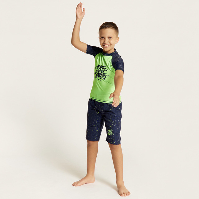 Jual Juniors Printed 2-Piece Rash Guard Set | Shopee Indonesia