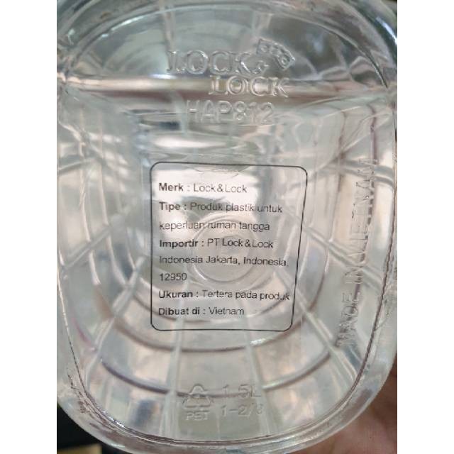 Jual NEW -LOCK&LOCK N 1.5 Liter Botol Air Minum Kulkas BIG SIZE Plastik ...