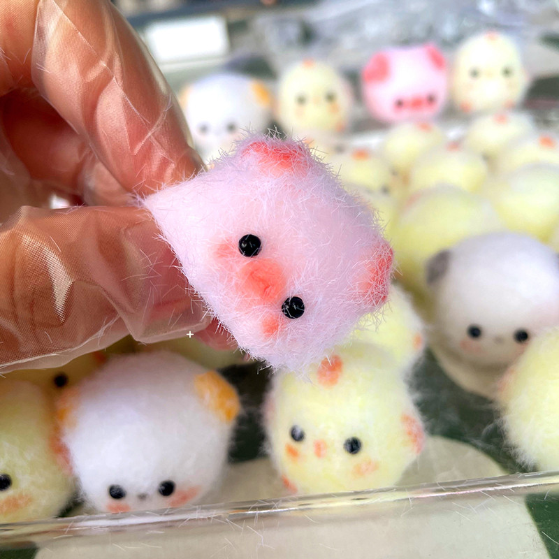 Jual Kawaii Sticky Squishy Mini Chick Pig Dog Stress Relief Toy Cute ...
