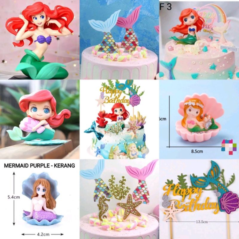 Jual Topper Ekor Mermaid Gitter, Hiasan Kue Mermaid Tail, Mainan ...