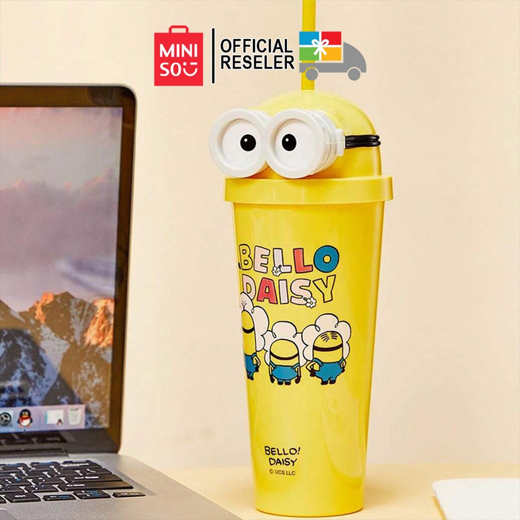 Jual MINISO x MINIONS Collection Tumblr With Straw 640ML / Botol Minum ...