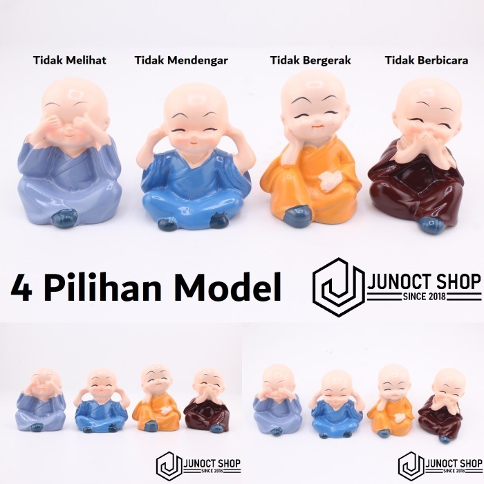 Jual Pajangan Biksu Kecil Dekorasi Meja Kantor Dashboard Mobil Monk ...