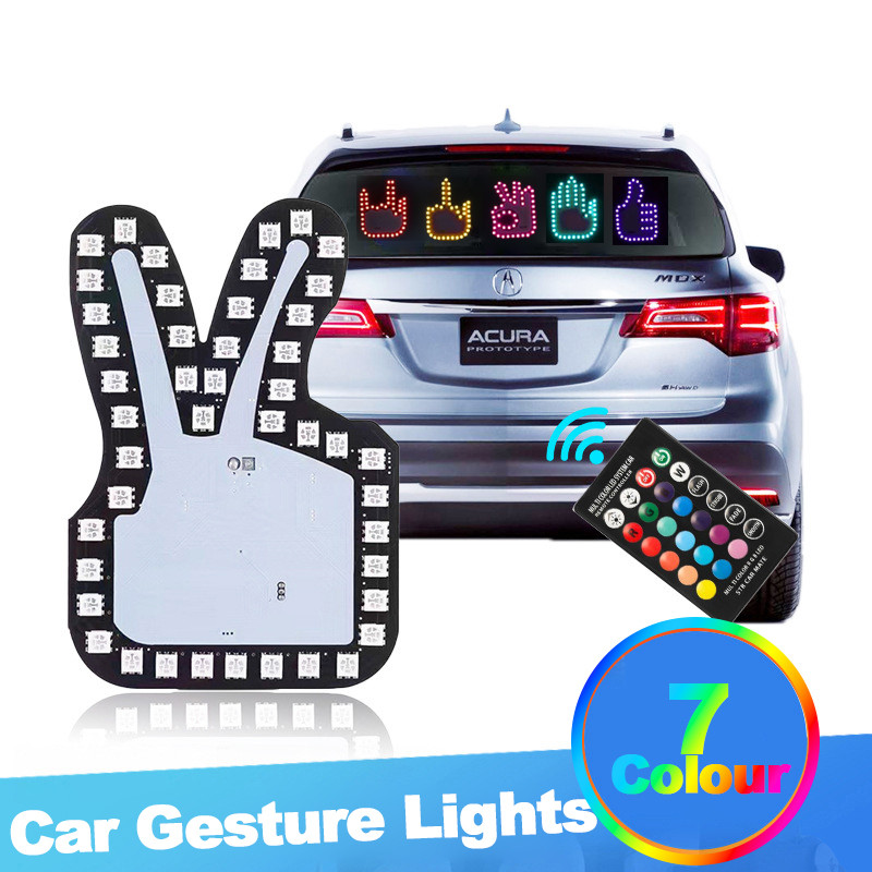 Jual Colorful LED RGB USB Fun Gesture Light Car Finger Gesture Light ...
