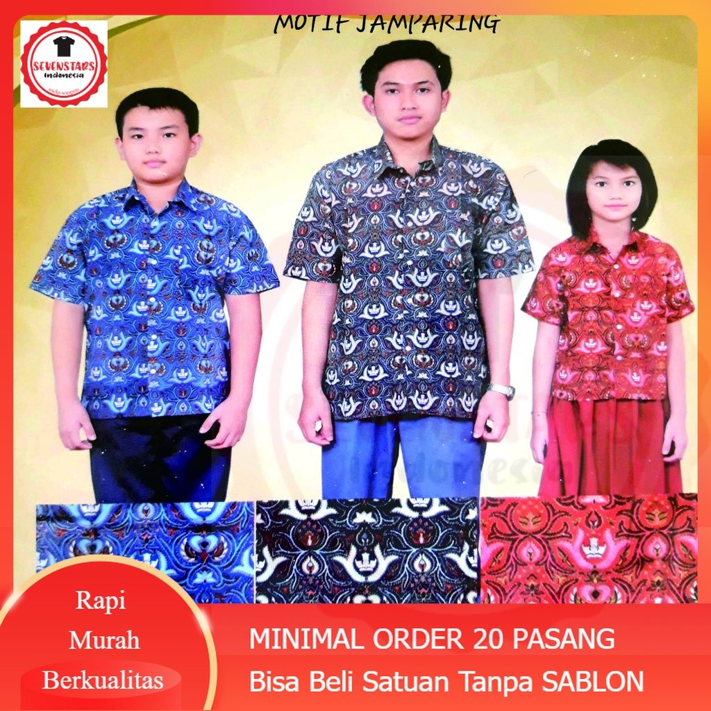Jual BATIK MOTIF JAMPARING I KAIN BATIK SMA MURAH I BAJU BATIK JADI ...