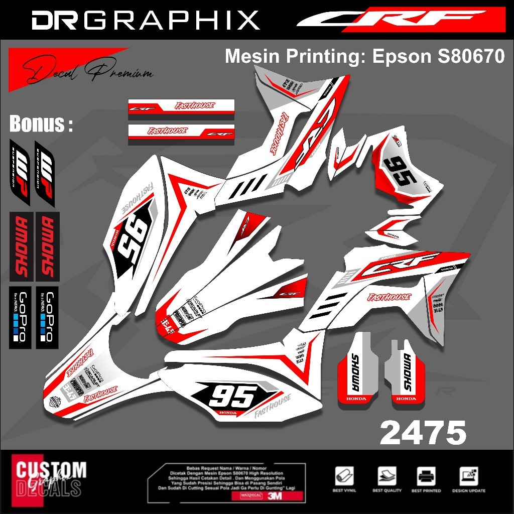 Jual DECAL STICKER FULLBODY CRF 150L NEW Desain (CUSTOM DESIGN) - Warna ...