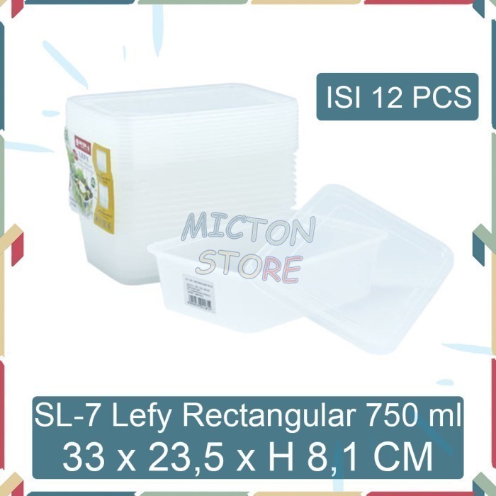 Jual BEZTON Lion Star SL-7 Lefy Rectangular 750ml isi 12pcs Kotak Makan ...