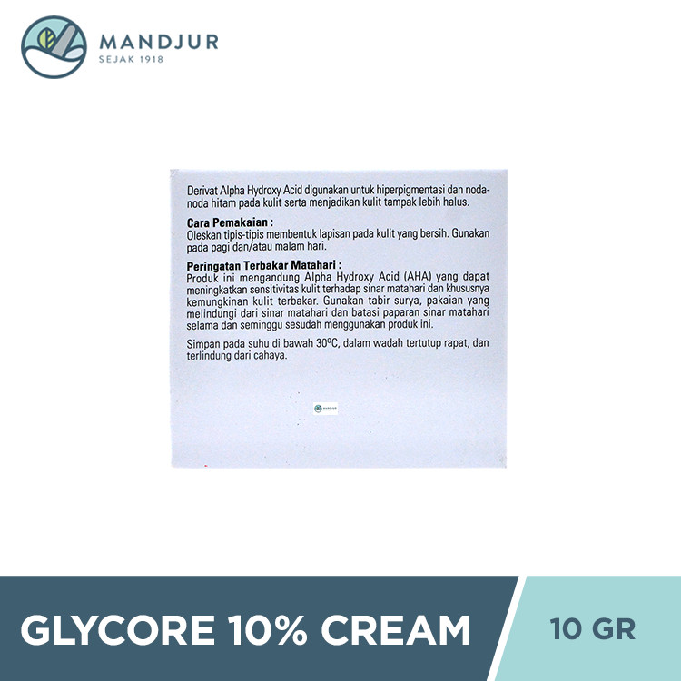 Jual Glycore 10% Cream 10 g - Menyamarkan Kulit Gelap dan Flek Hitam ...