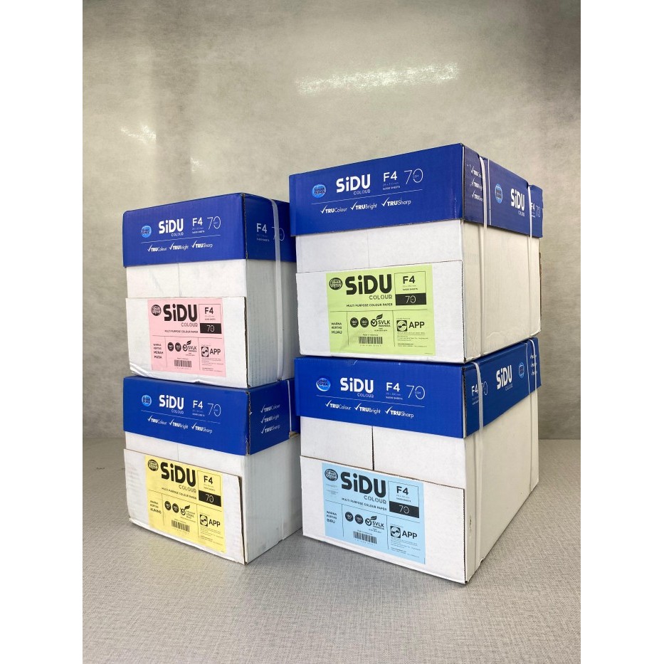 Jual Kertas HVS WARNA F4 70 gsm PER-KARTON (1 KARTON isi 5 RIM ...