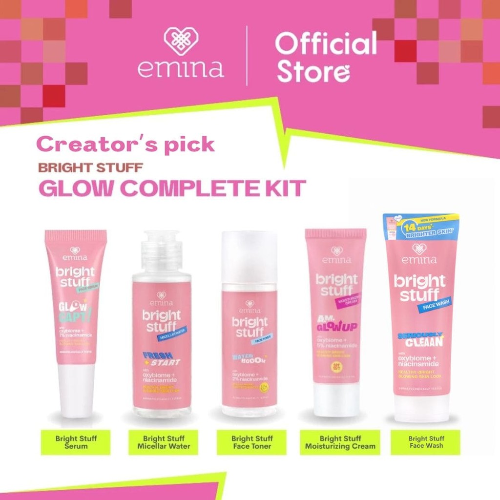 Jual [Creator's PIck] [MUST HAVE] GLOW COMPLETE KIT EMINA BRIGHT STUFF ...