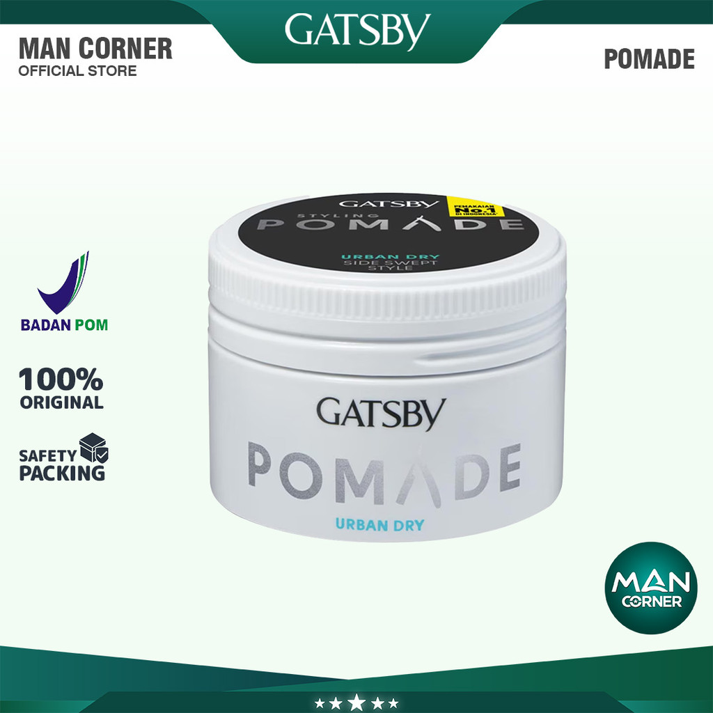 Jual GATSBY Styling Pomade Urban Dry 75gr | Man Corner | Shopee Indonesia