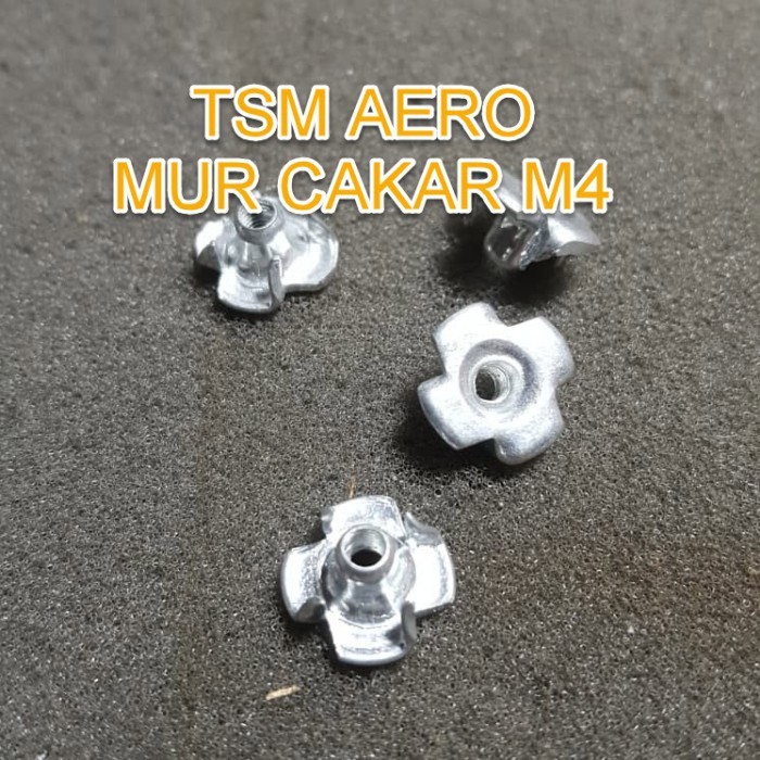 Jual Mur Cakar mur tanam kayu wood nut t nut claw nut m4 | Shopee Indonesia
