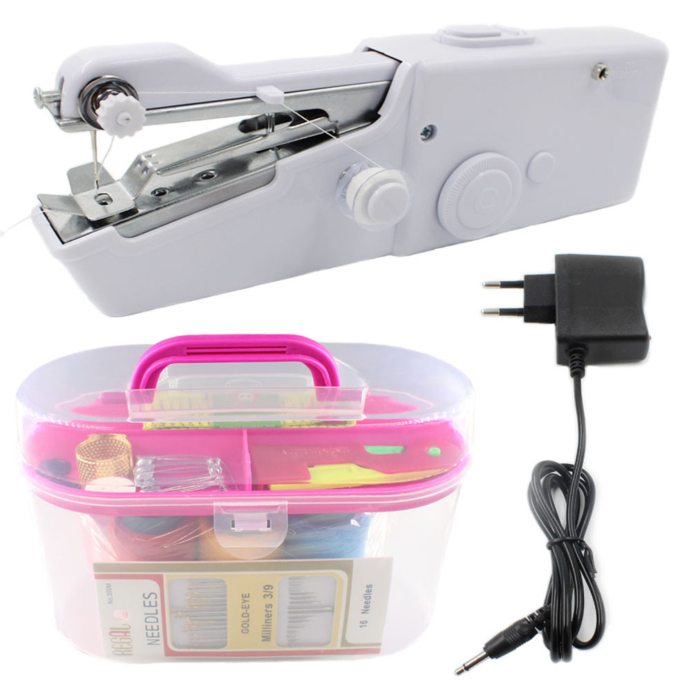Jual Portable Mini Handheld sewing machines Stitch Sew needlework ...