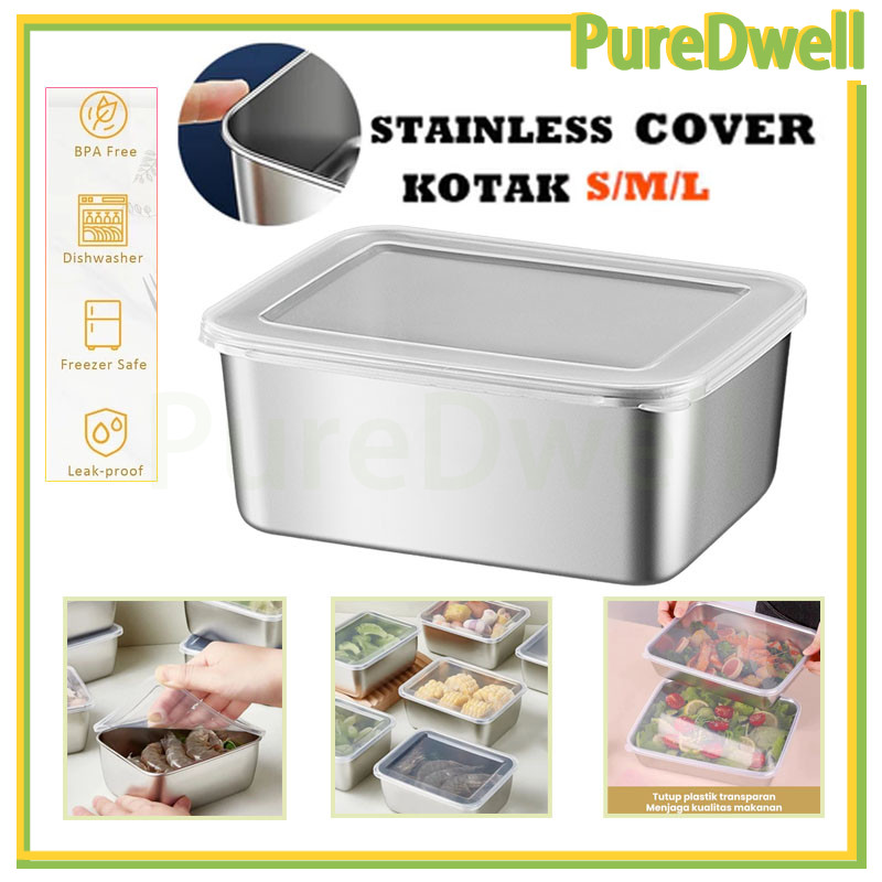 Jual Stainless 304 Crisper/ Kontainer Makanan Sayuran /Food Box ...