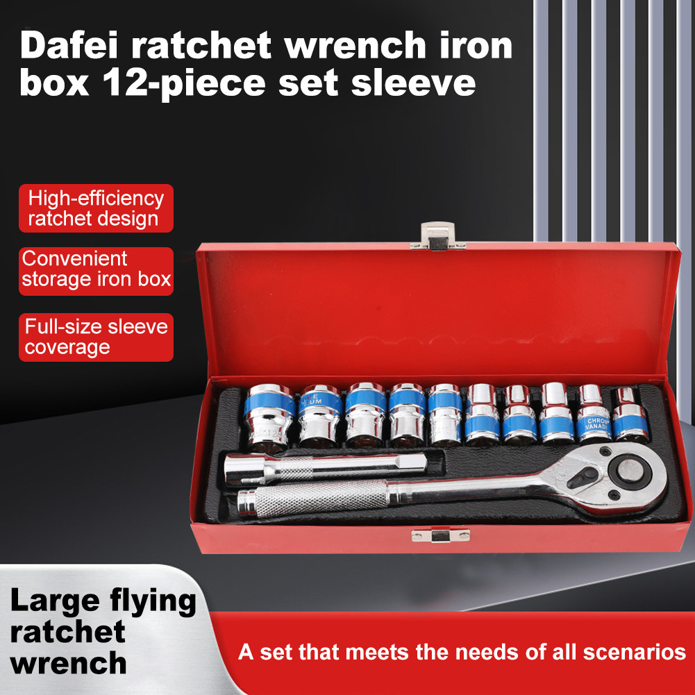 Jual Set Obeng Kunci Socket 1/2 Inch 12 Pcs Socket 8 - 24mm Ratchet ...