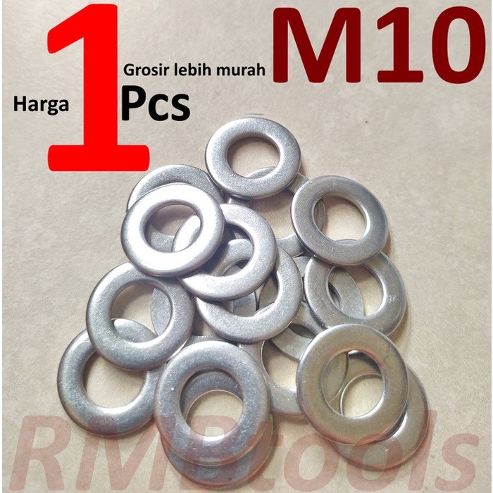 Jual M10 RING PLAT STAINLESS STEEL SUS 304 A2-70 WASHER PLATE M10 ...