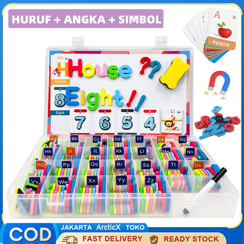 Jual MONTESSORI Eva Foam Magnetic Movable Alphabet Lowercase Uppercase ...