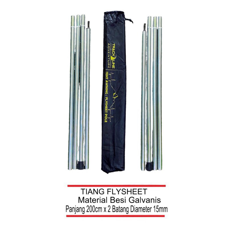 Jual Tiang Flysheet Material Besi Panjang 200 cm Sepasang / Tiang Fly ...