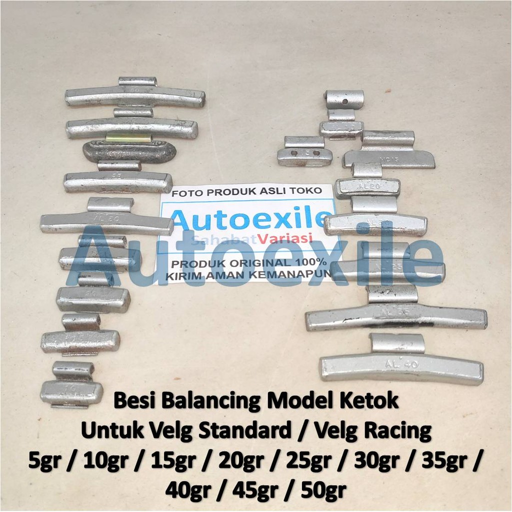 Jual Besi Balancing Model Ketok Klip On Untuk Velg Besi Standard ...