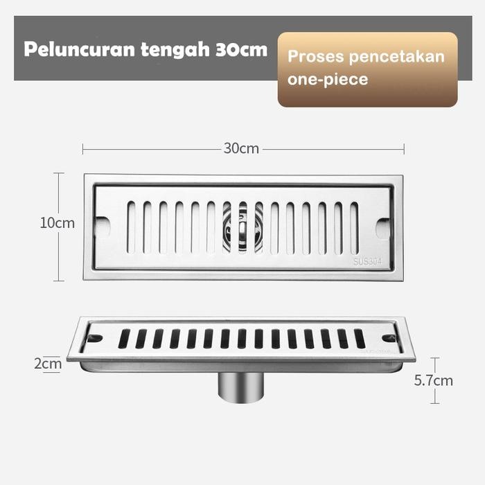 Jual GT Saringan Drainase Kamar Mandi Smart Drain Tile insert Stainless floor Drain Saringan Got ...