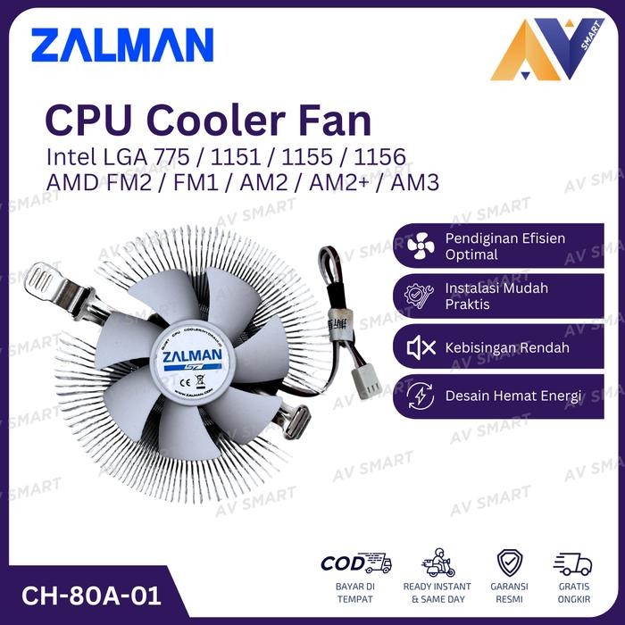 Jual ZALMAN CH-80A Fan Processor CPU Cooler Intel LGA 775 1155 1156 AMD ...