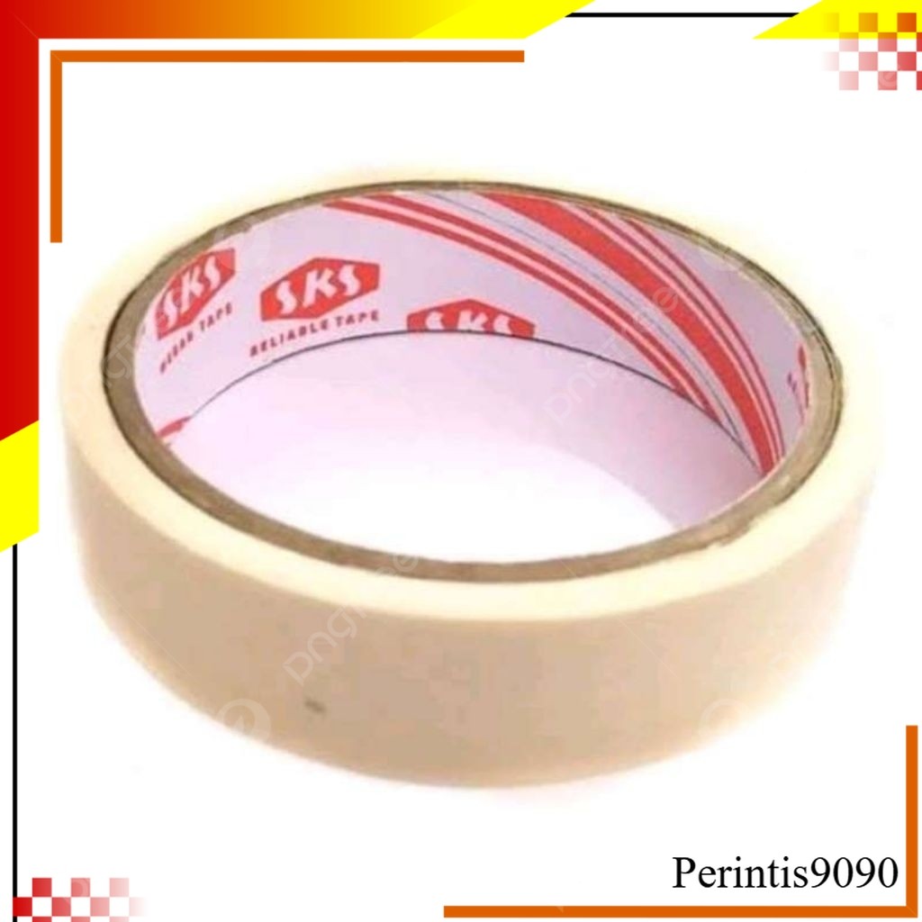 Jual lakban kertas sks 2 cm/lakban masking | Shopee Indonesia