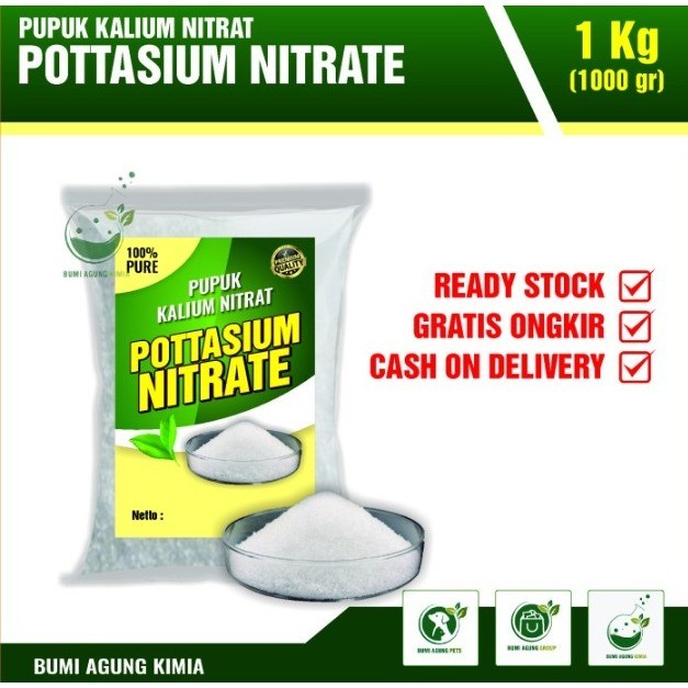 Jual PUPUK KALIUM NITRAT / POTASSIUM NITRATE / KNO3 MURNI ASLI 1KG 1 KG ...