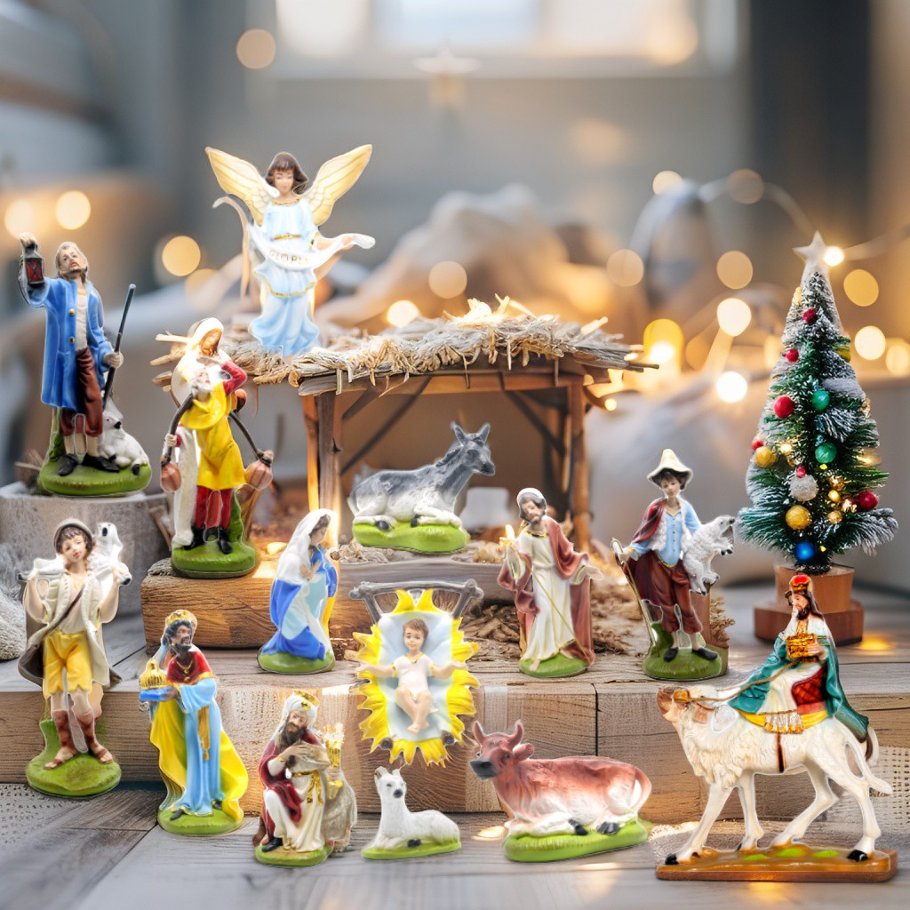 Jual SET PATUNG NATAL 30 CM / HADIAH NATAL / NATIVITY SCANE / PATUNG ...