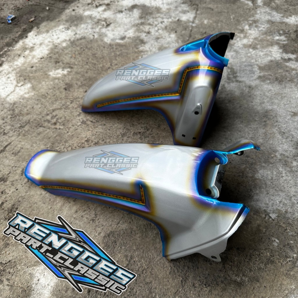 Jual Slebor spakbor set depan astrea grand kombinasi warna titanium pnp ...